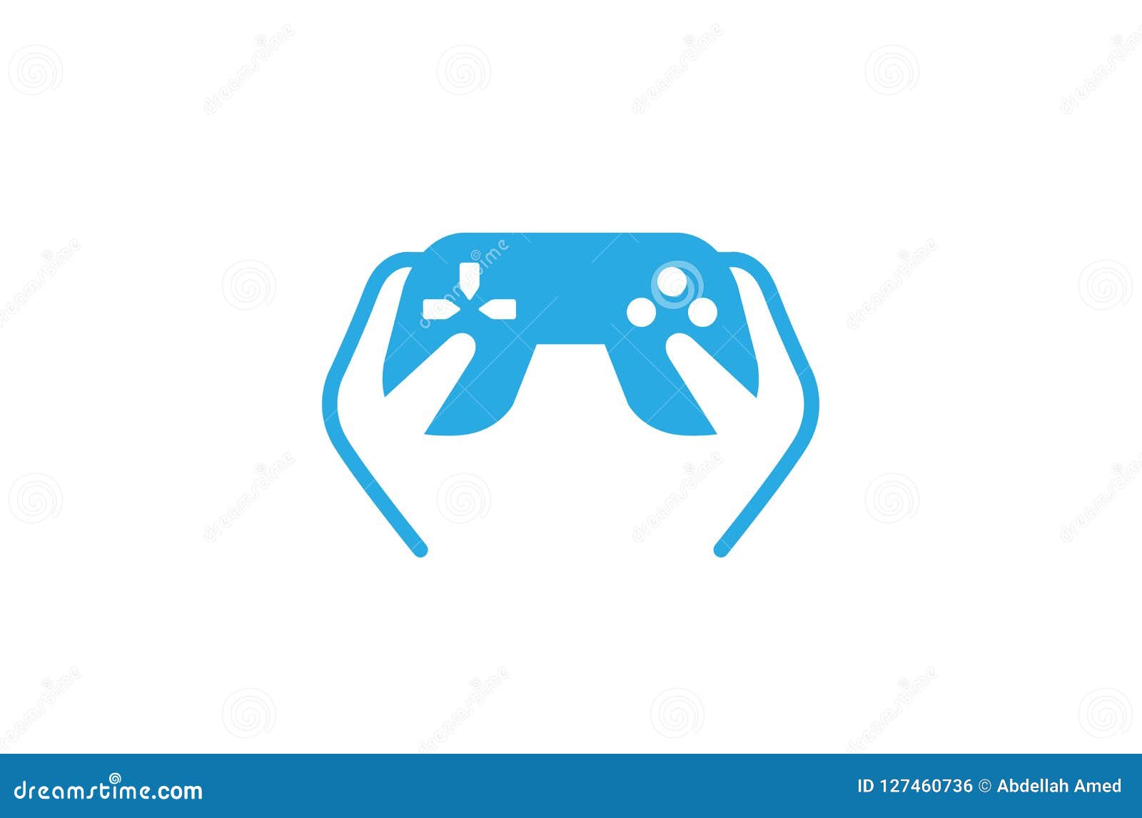 Creative Hands Playing with Controller Keypad Logo Stock Vector ...
