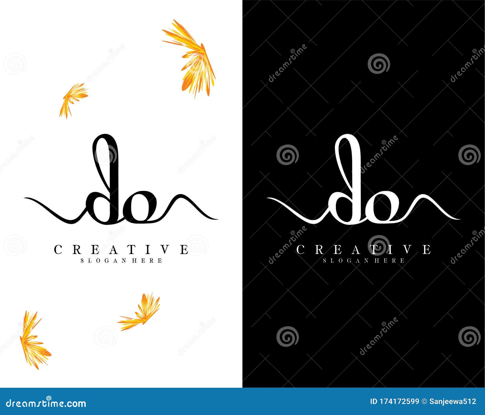 Creative Handwriting Letter Do, Od Logo Design Vector Stock Vector ...