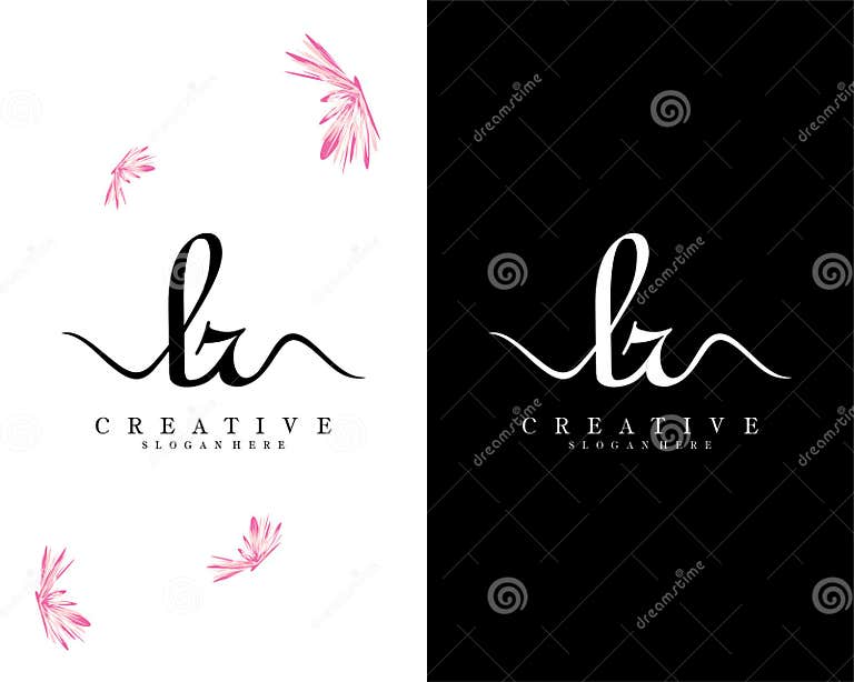 Creative Handwriting Script Letter Lr, Rl Logo Design Vector Stock ...