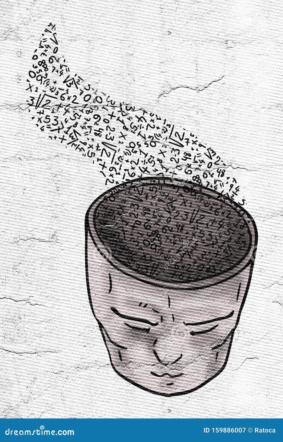 Creative head thinking stock illustration. Illustration of analyzing ...