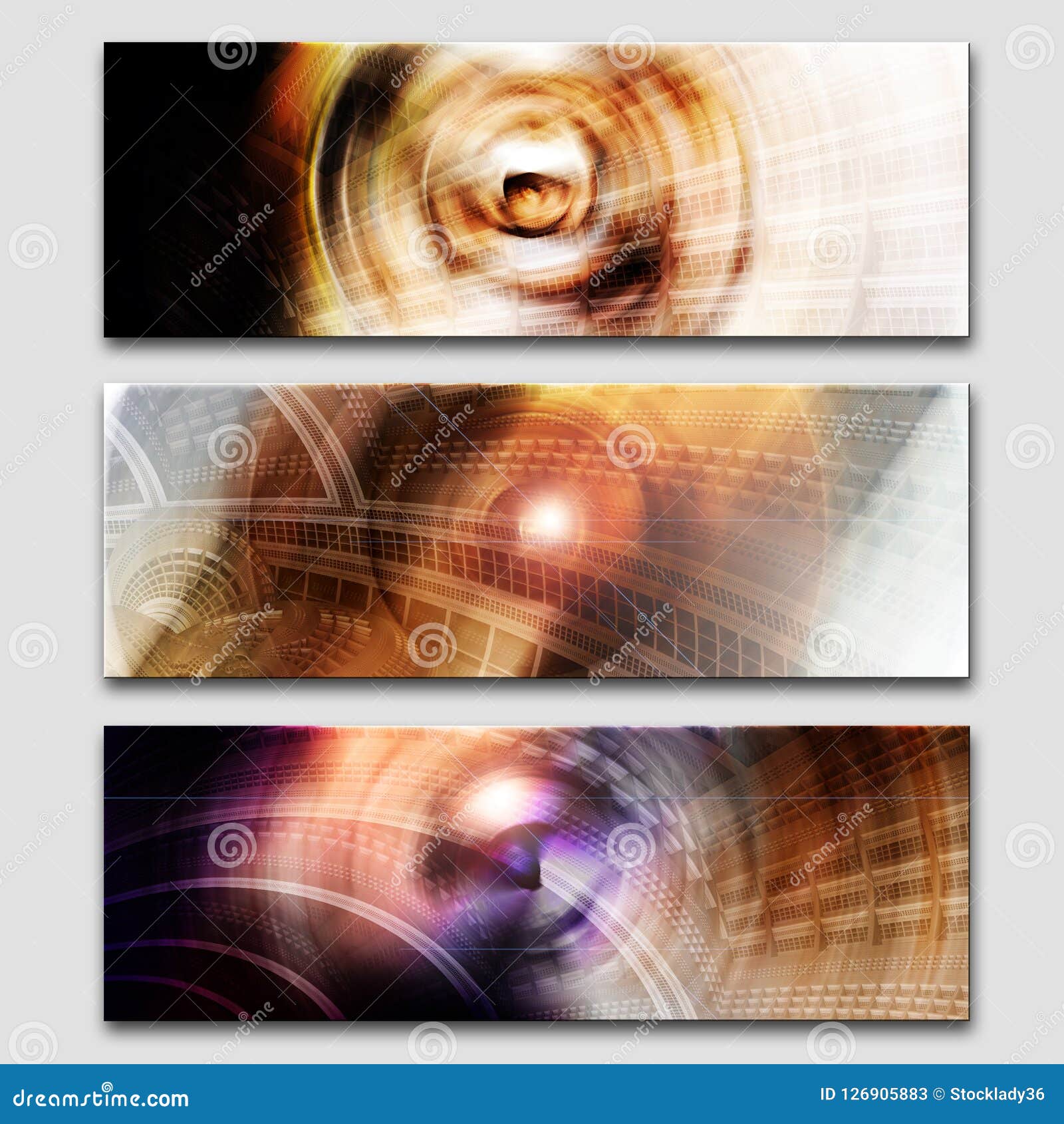 Creative Triple Abstract Banner Set Stock Image - Image of fantasy ...
