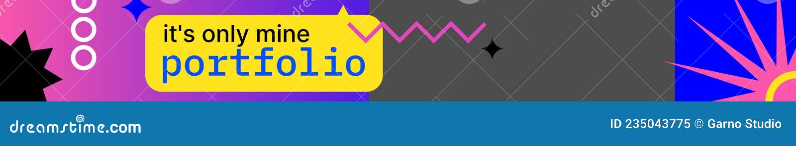 Creative Header for Portfolio. Transparent Horizontal Banner Template ...