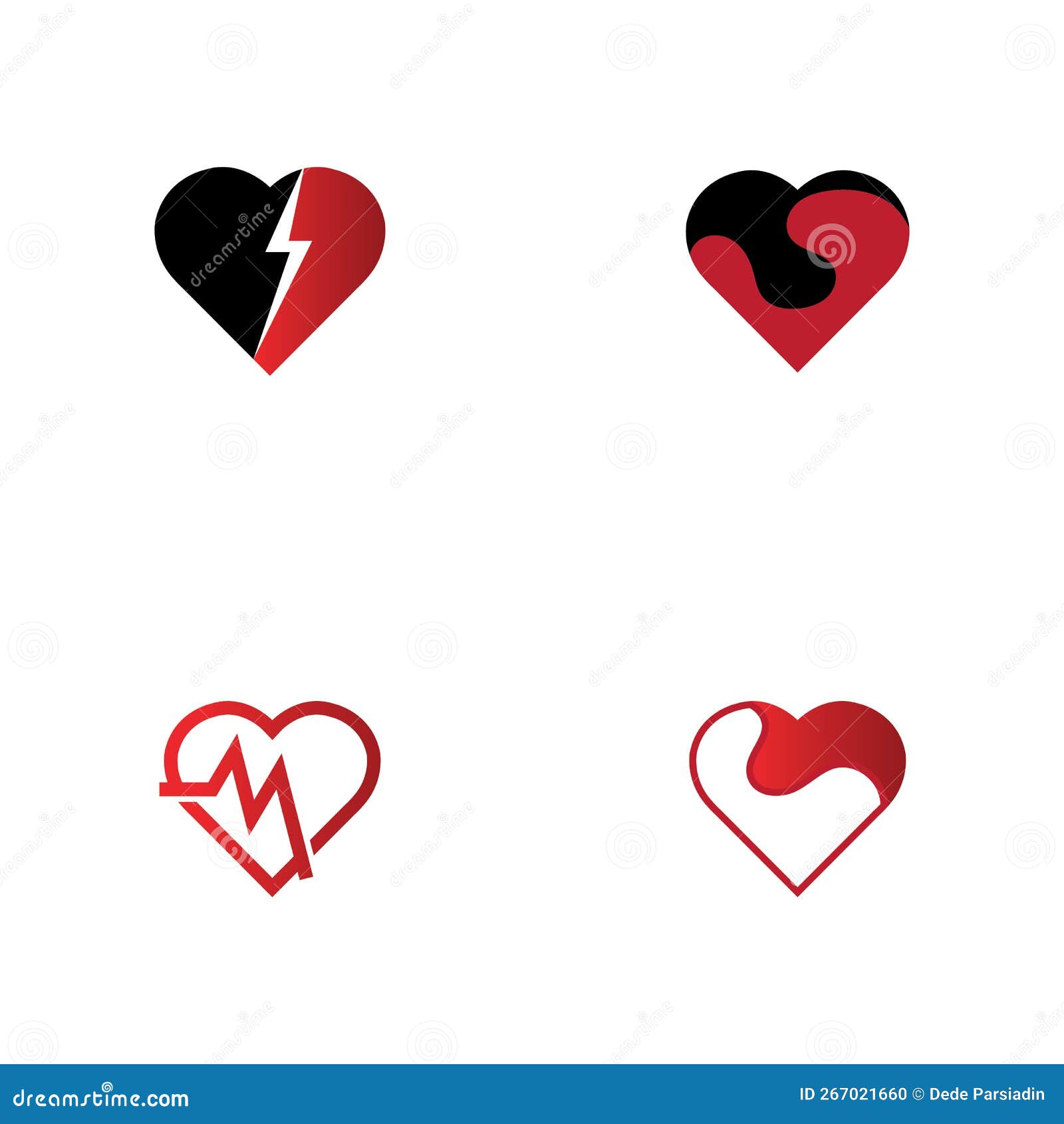 Creative Heart Logo and Symbol Design Vector Template Stock Vector ...