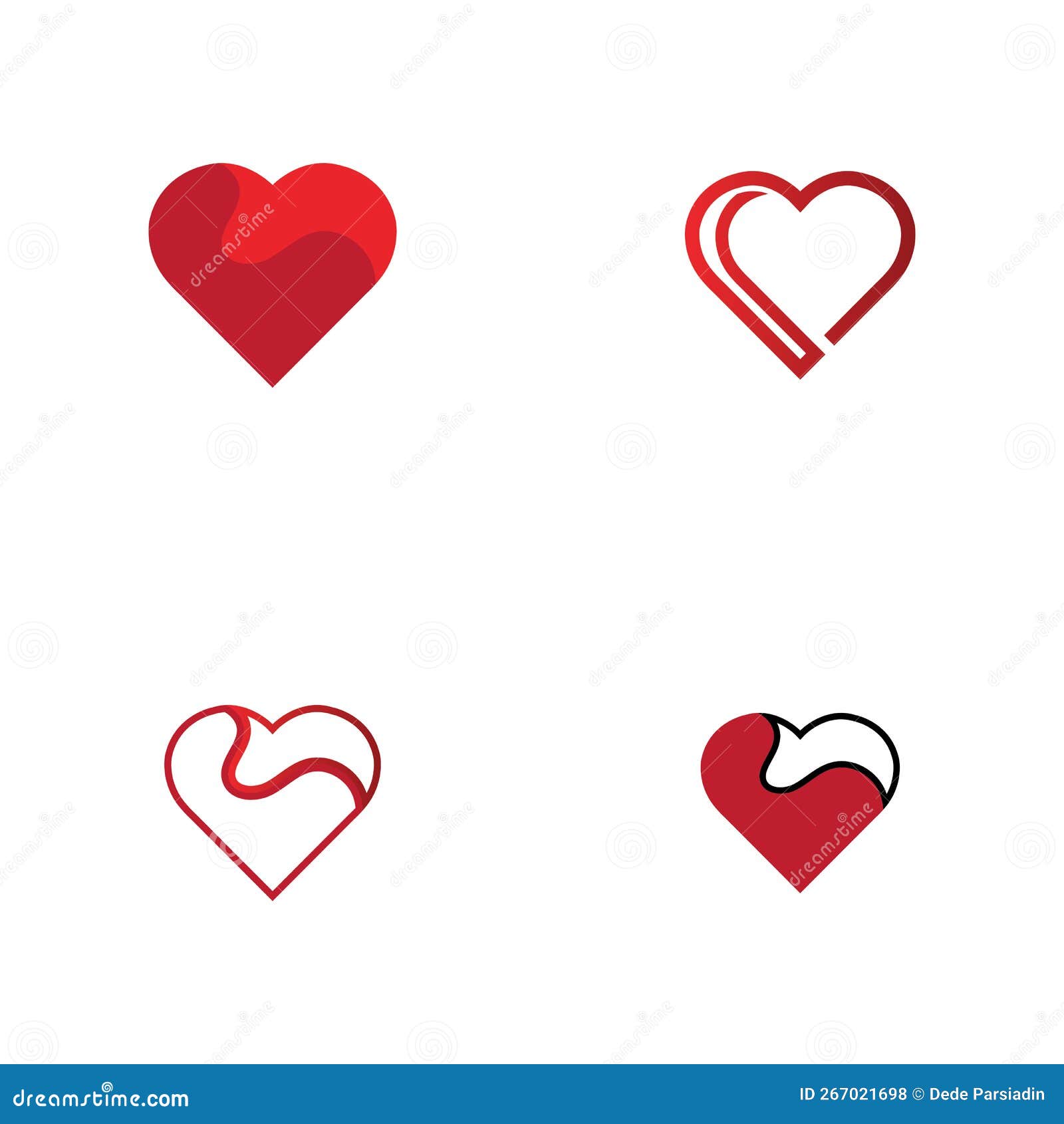 Creative Heart Logo and Symbol Design Vector Template Stock Vector ...