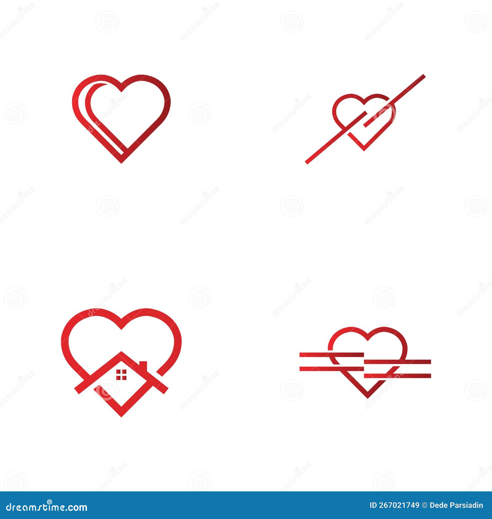 Creative Heart Logo and Symbol Design Vector Template Stock Vector ...