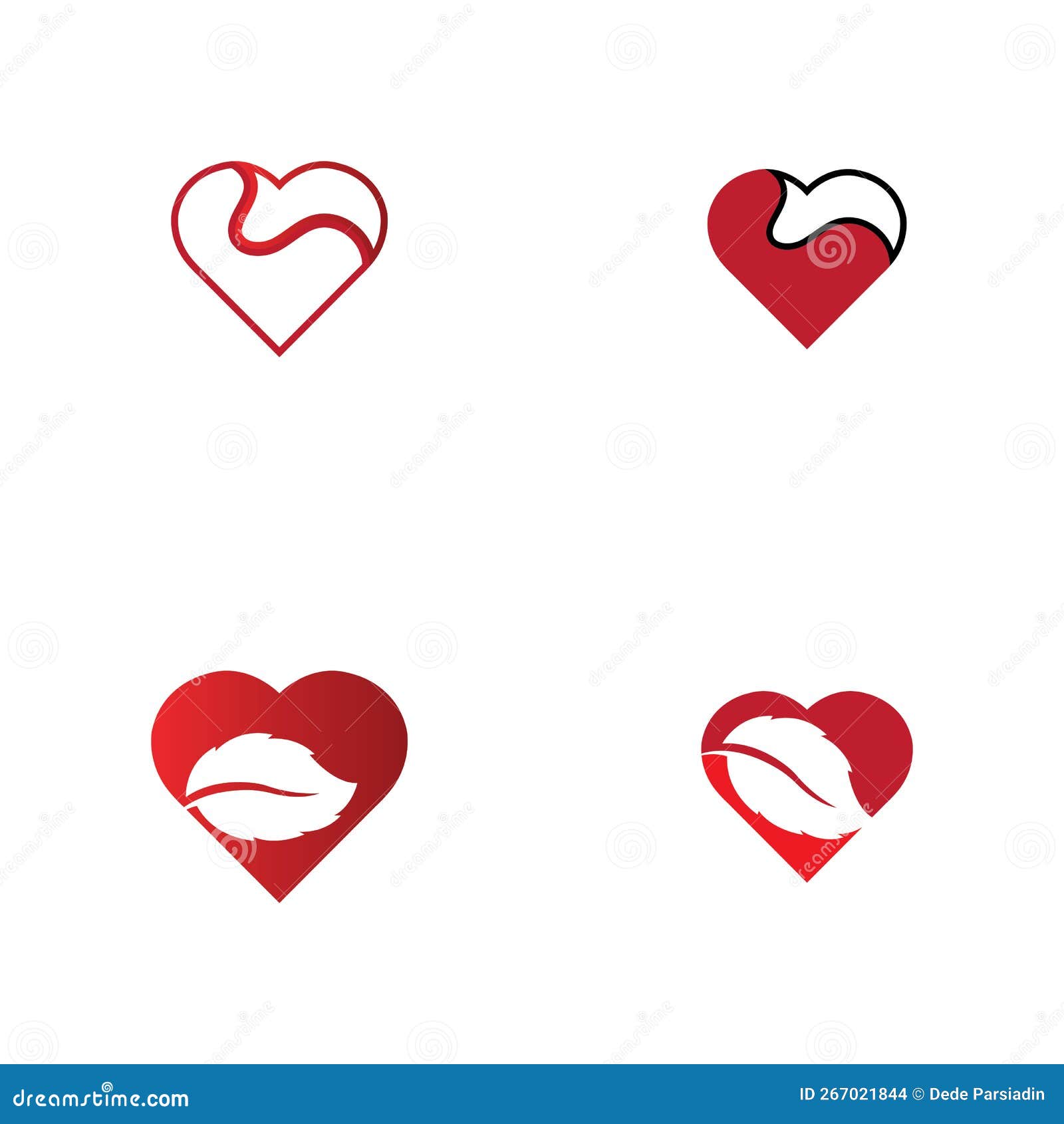 Creative Heart Logo and Symbol Design Vector Template Stock Vector ...