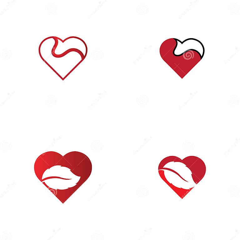 Creative Heart Logo and Symbol Design Vector Template Stock Vector ...