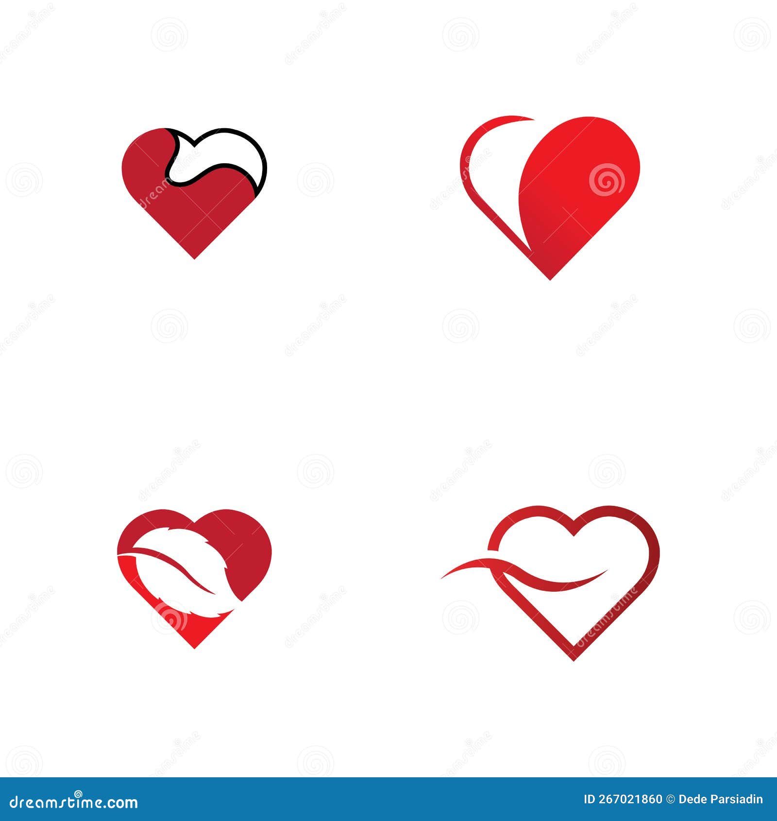 Creative Heart Logo and Symbol Design Vector Template Stock Vector ...