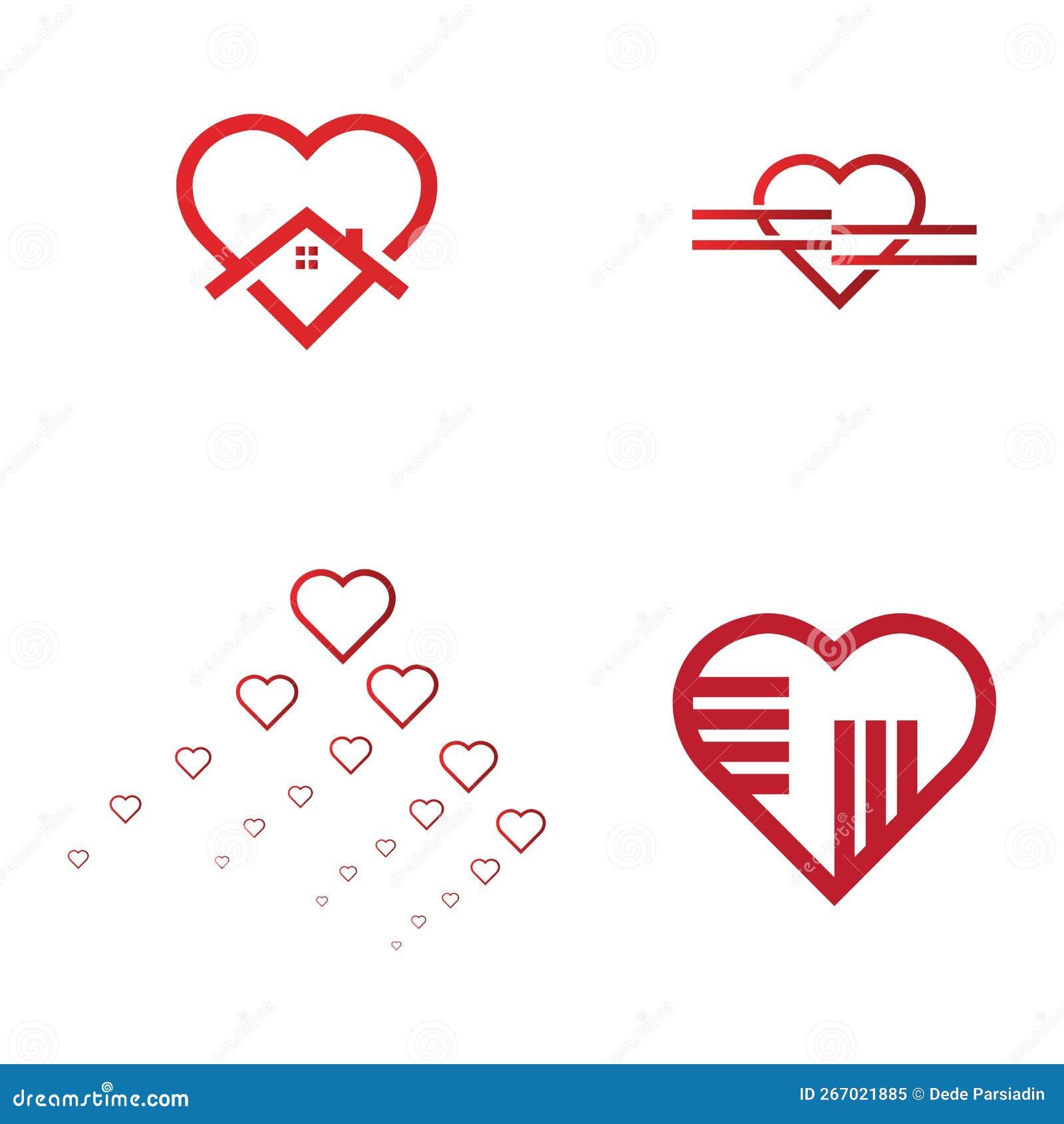 Creative Heart Logo and Symbol Design Vector Template Stock Vector ...