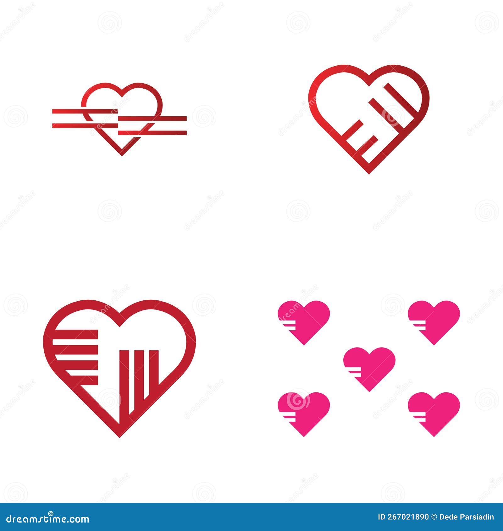 Creative Heart Logo and Symbol Design Vector Template Stock Vector ...