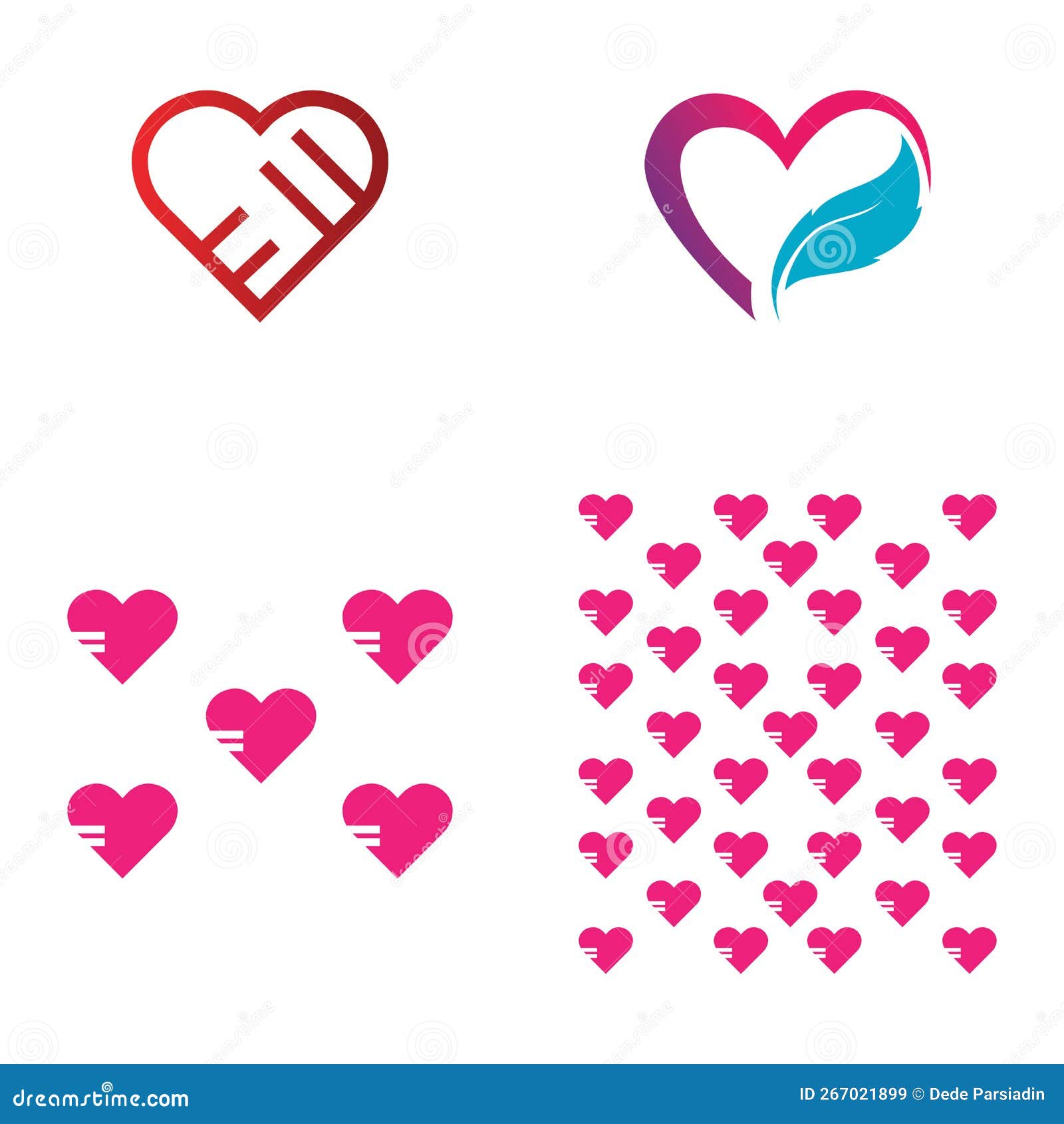 Creative Heart Logo and Symbol Design Vector Template Stock Vector ...