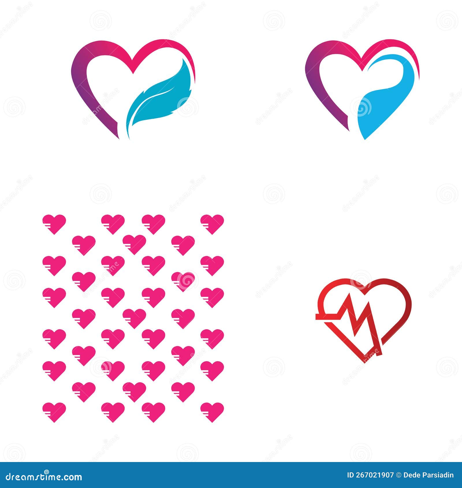 Creative Heart Logo and Symbol Design Vector Template Stock Vector ...