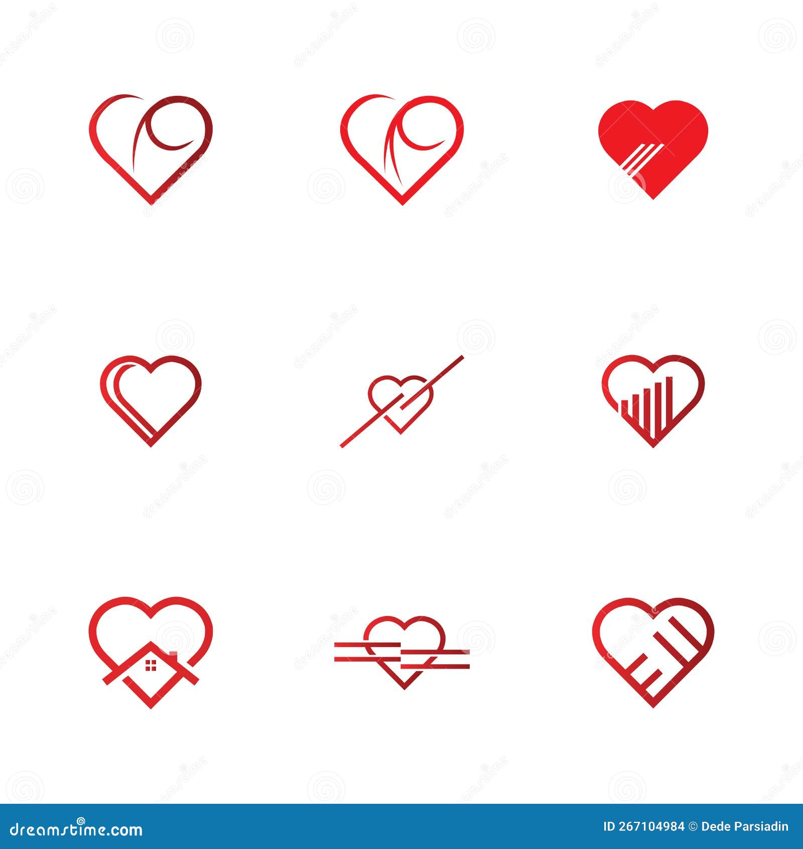 Creative Heart Logo and Symbol Design Vector Template Stock Vector ...