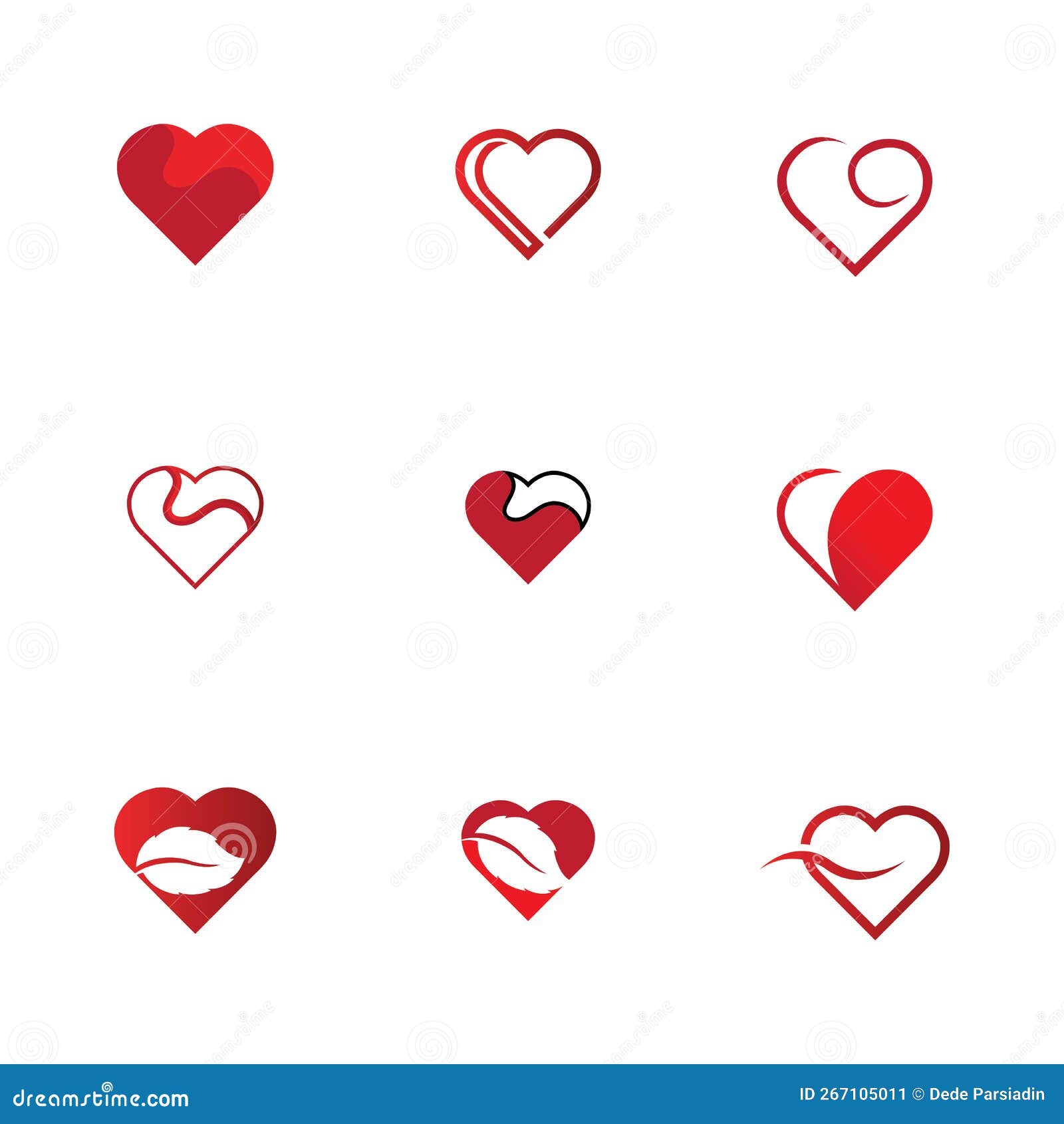 Creative Heart Logo and Symbol Design Vector Template Stock Vector ...