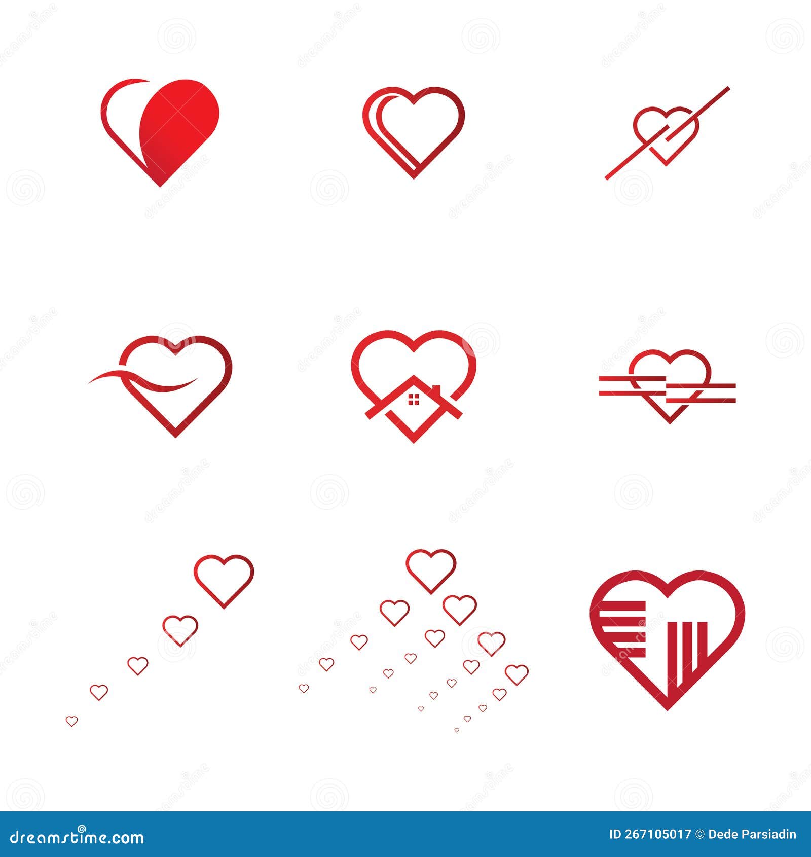 Creative Heart Logo and Symbol Design Vector Template Stock Vector ...