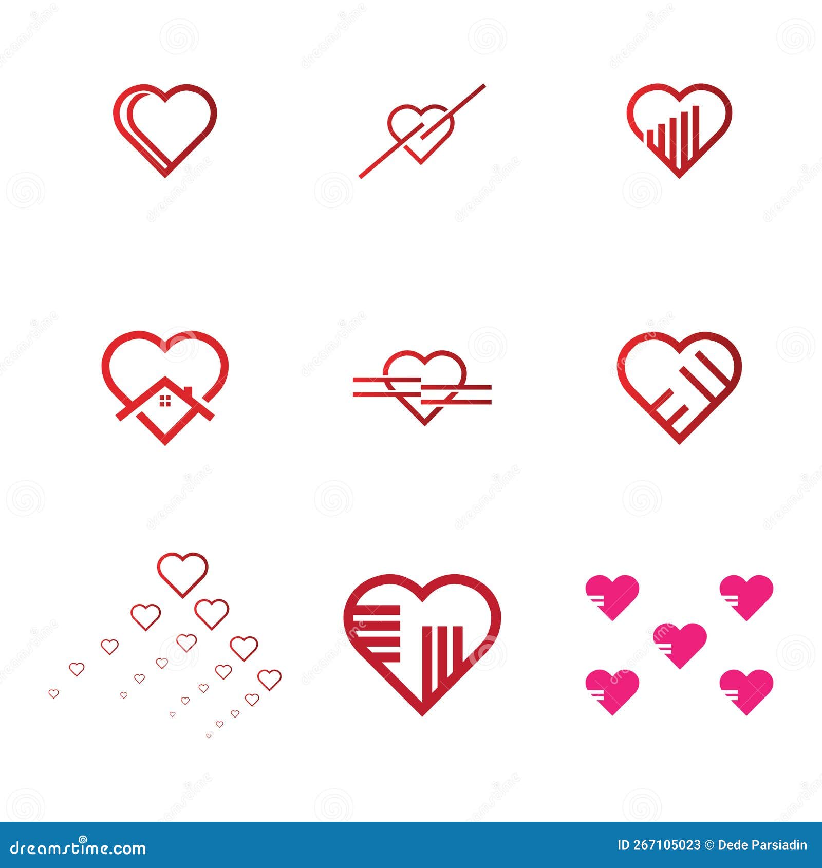 Creative Heart Logo and Symbol Design Vector Template Stock Vector ...