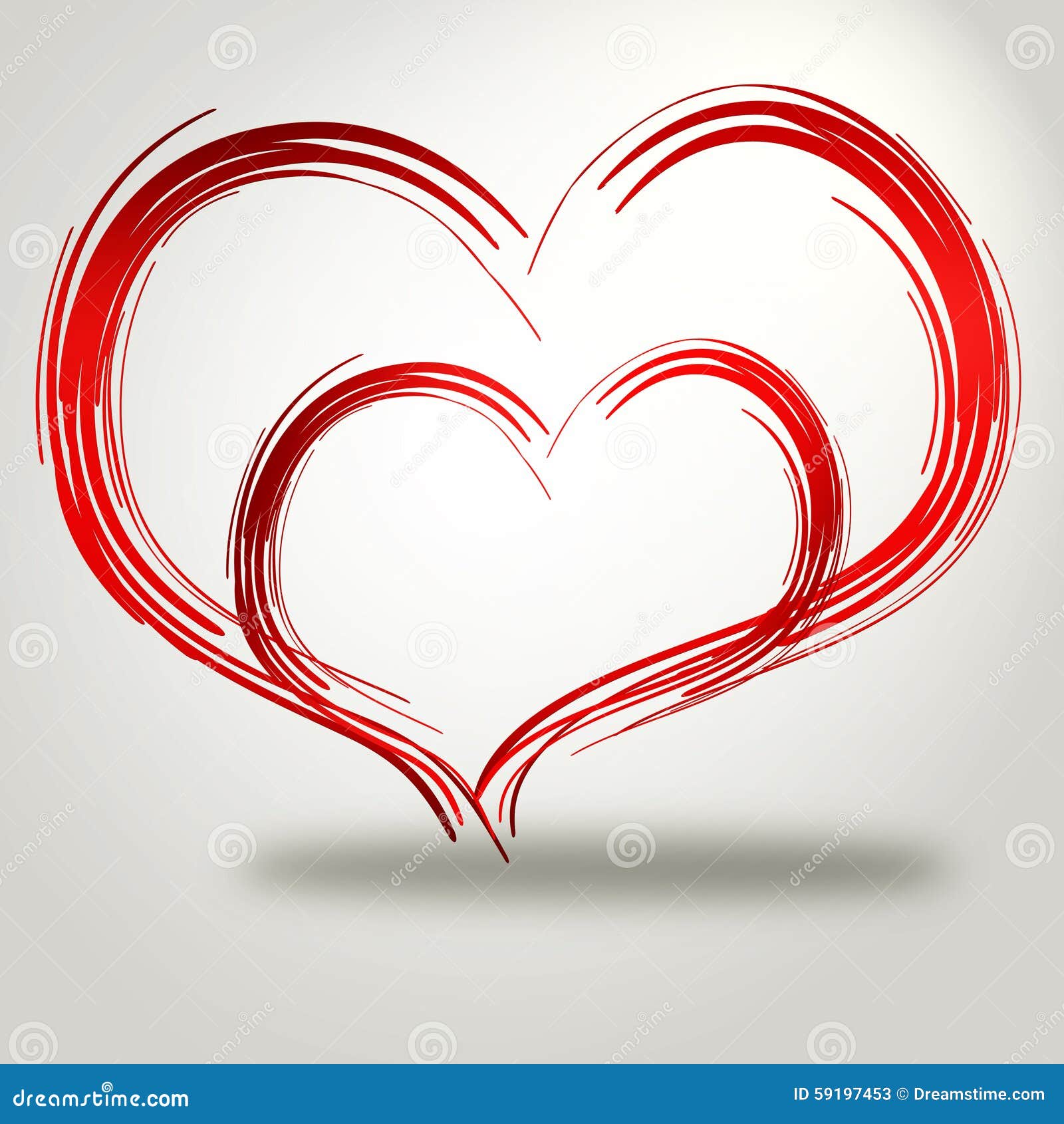 Creative heart stock illustration. Illustration of graphics - 59197453