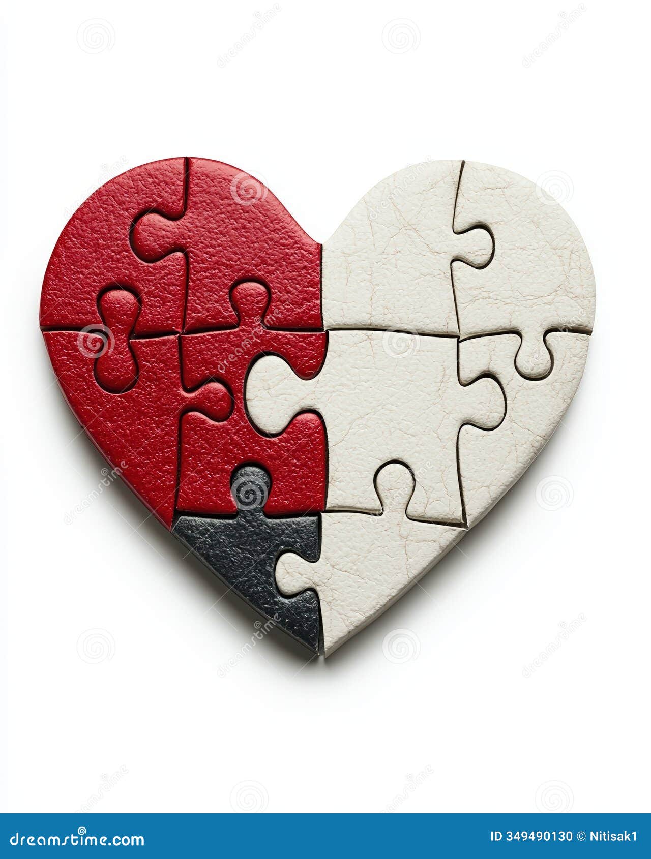 A Creative Heart Shape Made of Colorful Puzzle Pieces Representing Love ...