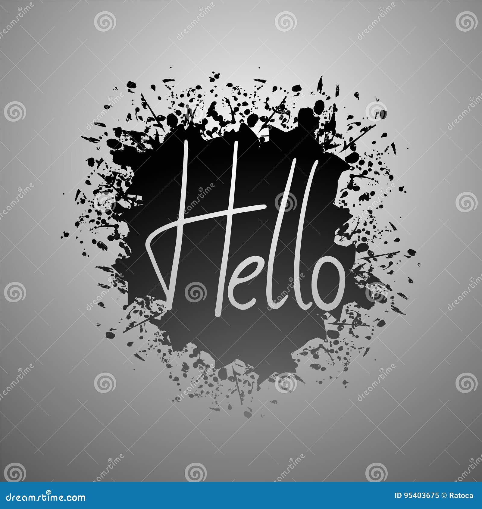 Creative hello messagel stock illustration. Illustration of messagel ...