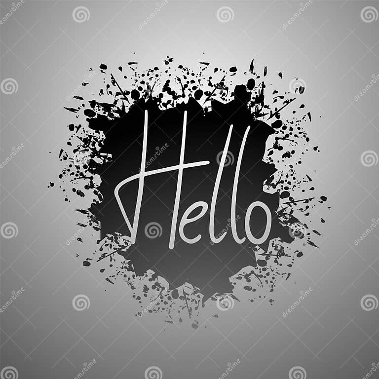 Creative hello messagel stock illustration. Illustration of messagel ...