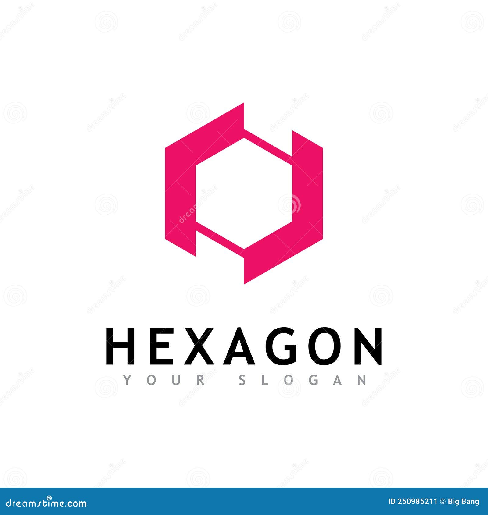 Creative Hexagon Logo Vector Design Stock Vector - Illustration of tech ...