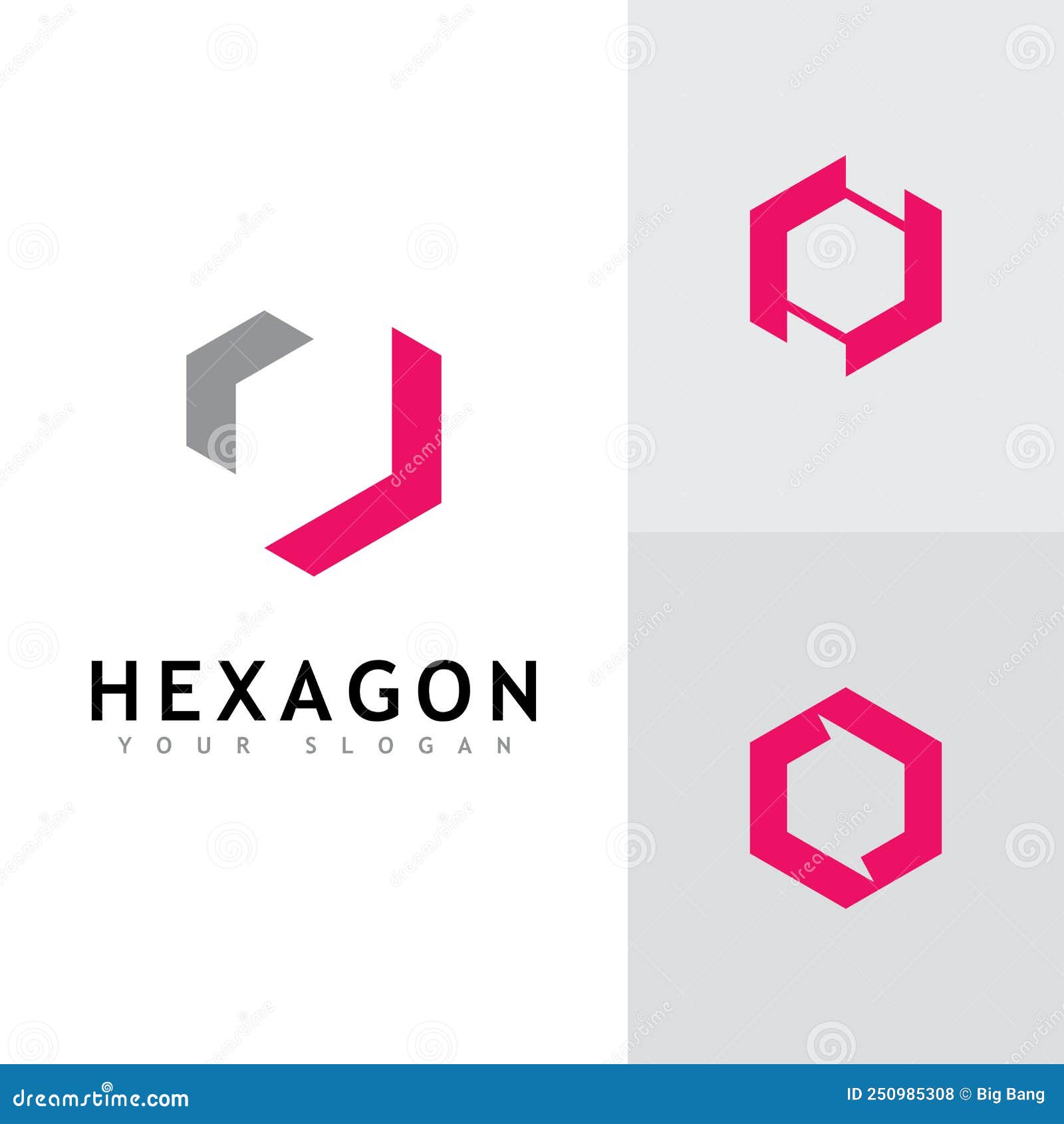 Creative Hexagon Logo Vector Design Stock Vector - Illustration of letter, background: 250985308