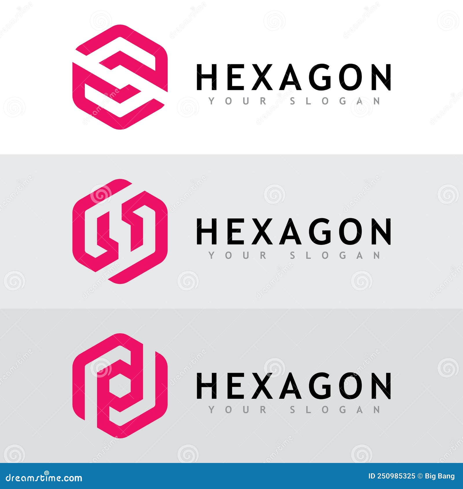 Creative Hexagon Logo Vector Design Stock Vector - Illustration of ...