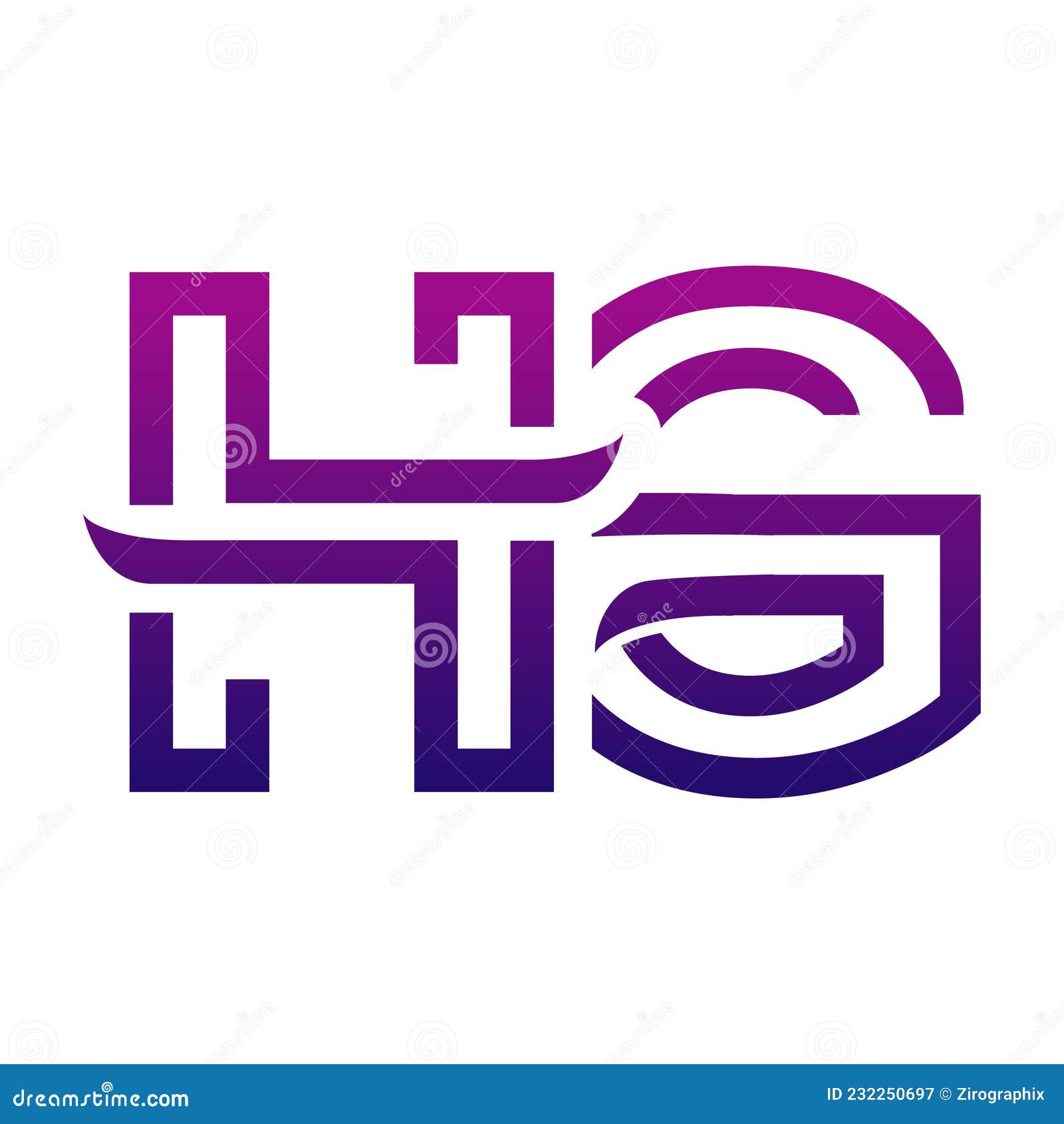 Creative HG Logo Icon Design Stock Vector - Illustration of blue, edge ...