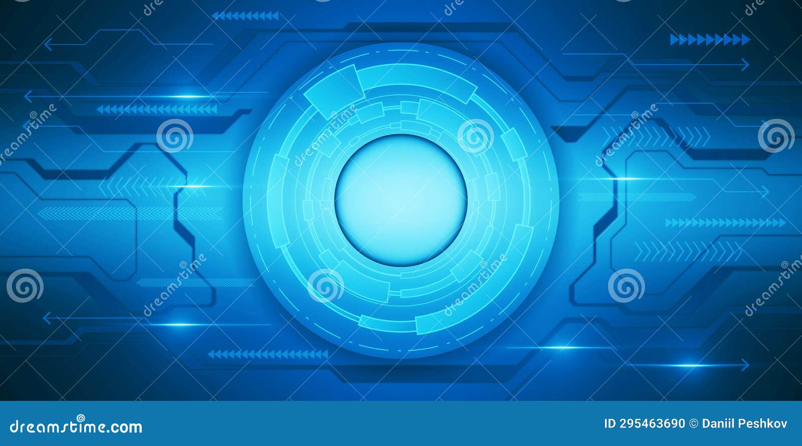 Creative Hi-tech Backdrop. Landing Page Concept. 3D Rendering Stock ...