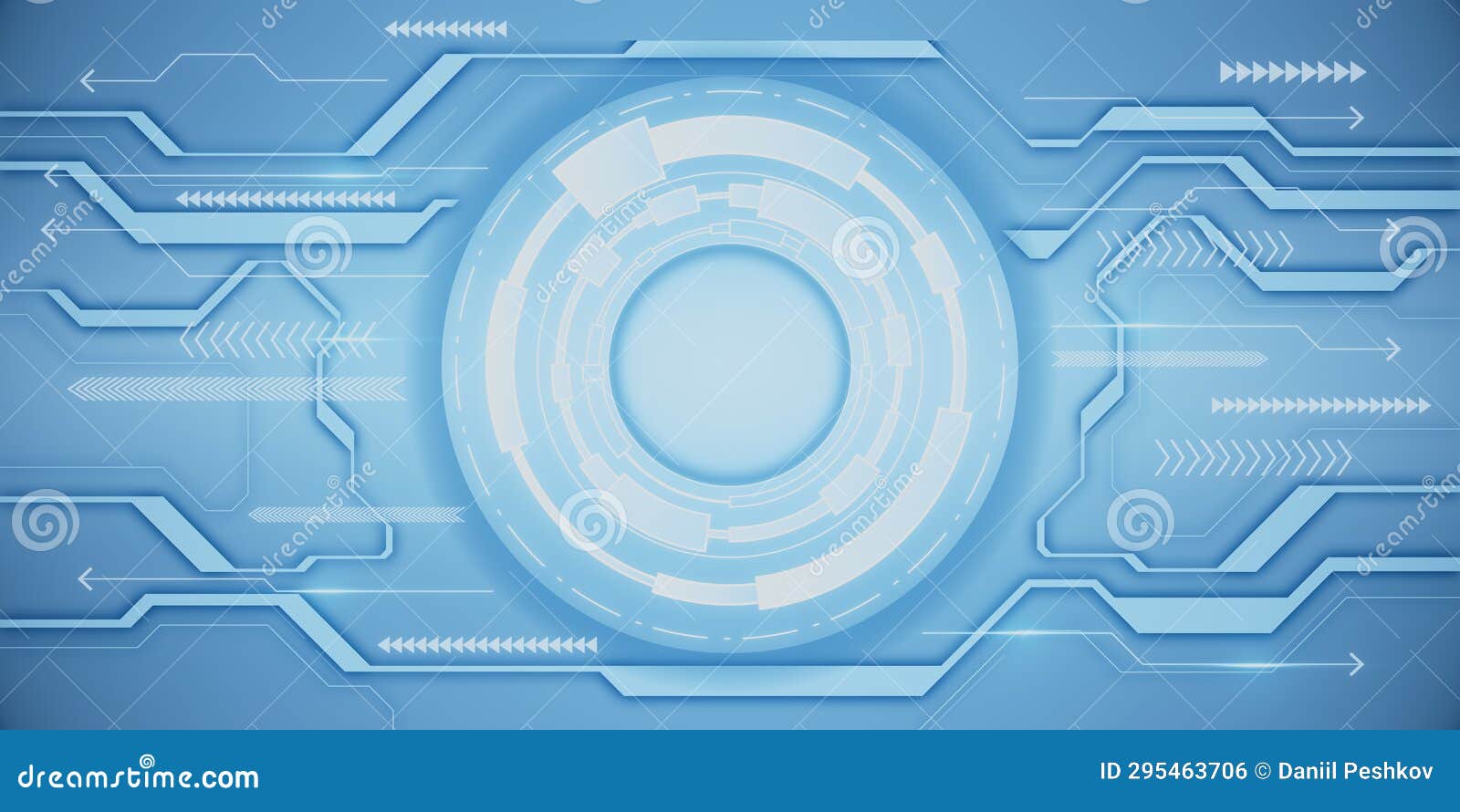 Creative Hi-tech Wallpaper. Landing Page Concept. 3D Rendering Stock ...