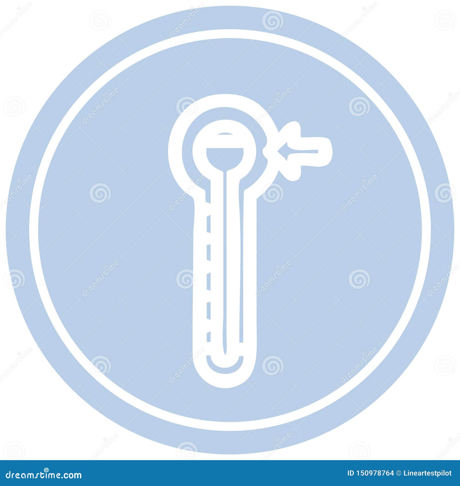 A Creative High Temperature Circular Icon Stock Vector - Illustration ...