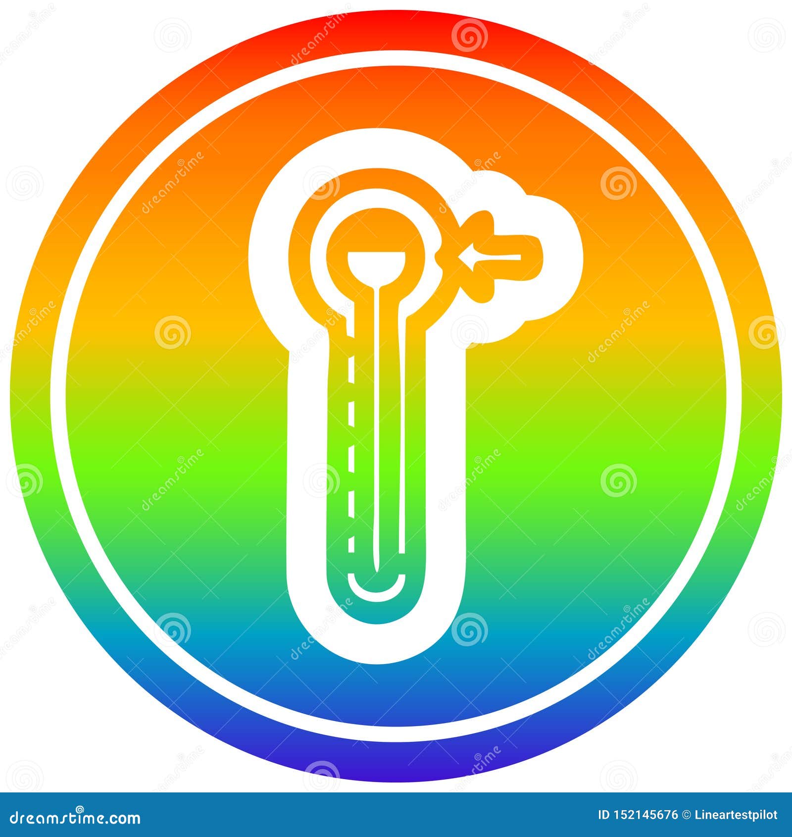 A Creative High Temperature Circular in Rainbow Spectrum Stock Vector ...