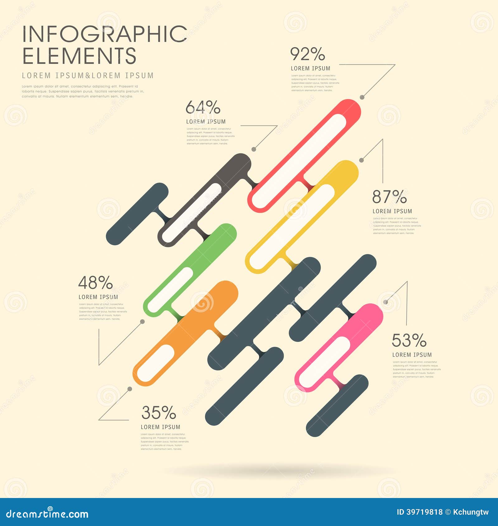 Creative Histogram Infographics Design Stock Vector - Illustration of ...
