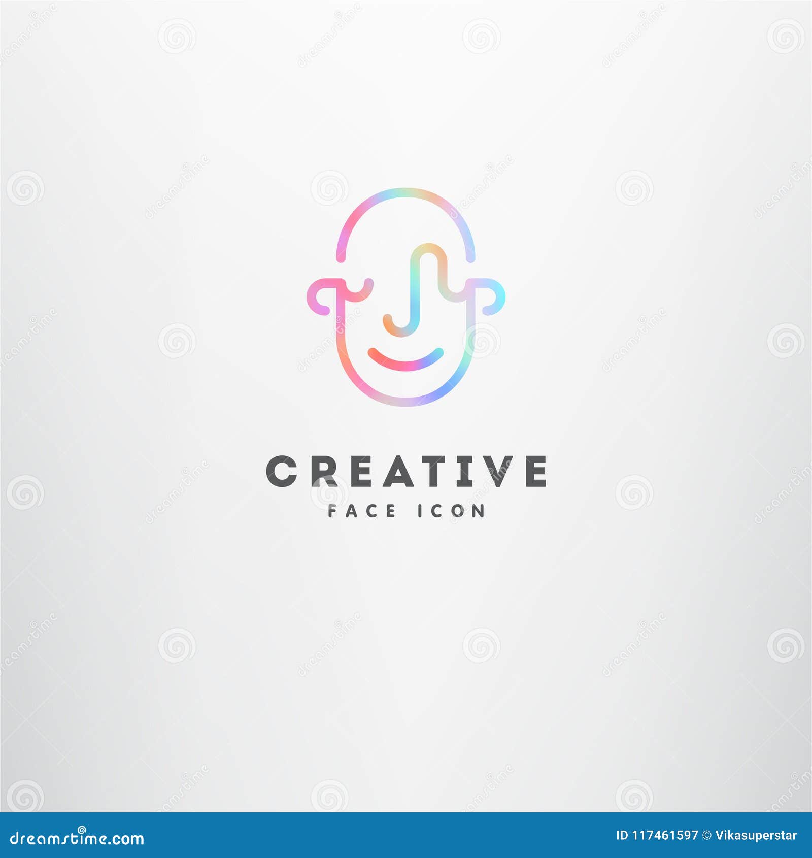 Creative Face Logo Vector Illustration Stock Vector - Illustration of ...