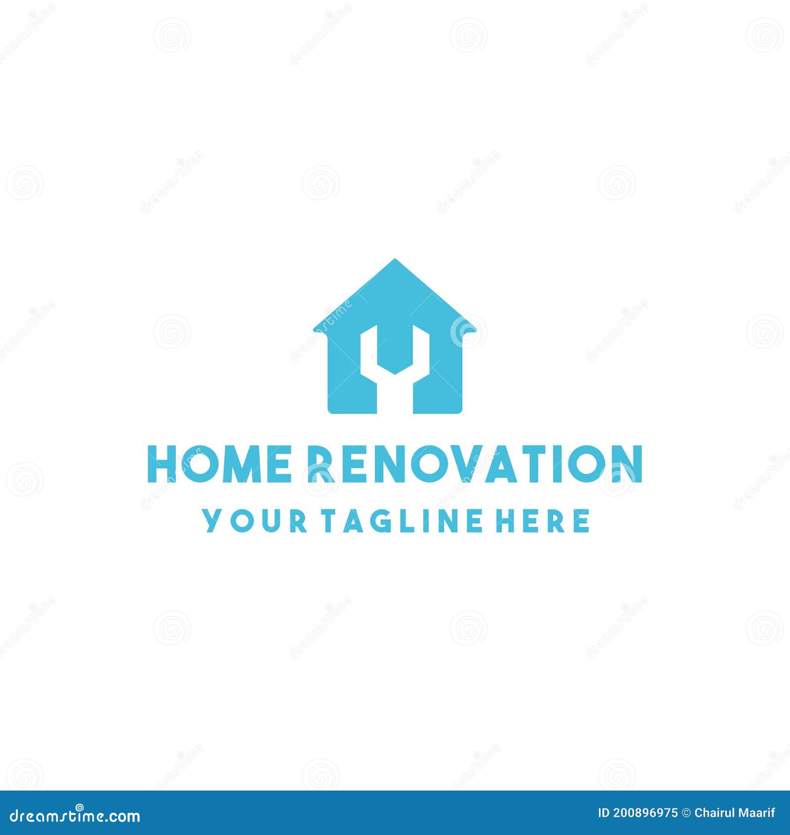 Creative Home Renovation Logo Design Stock Illustration - Illustration ...