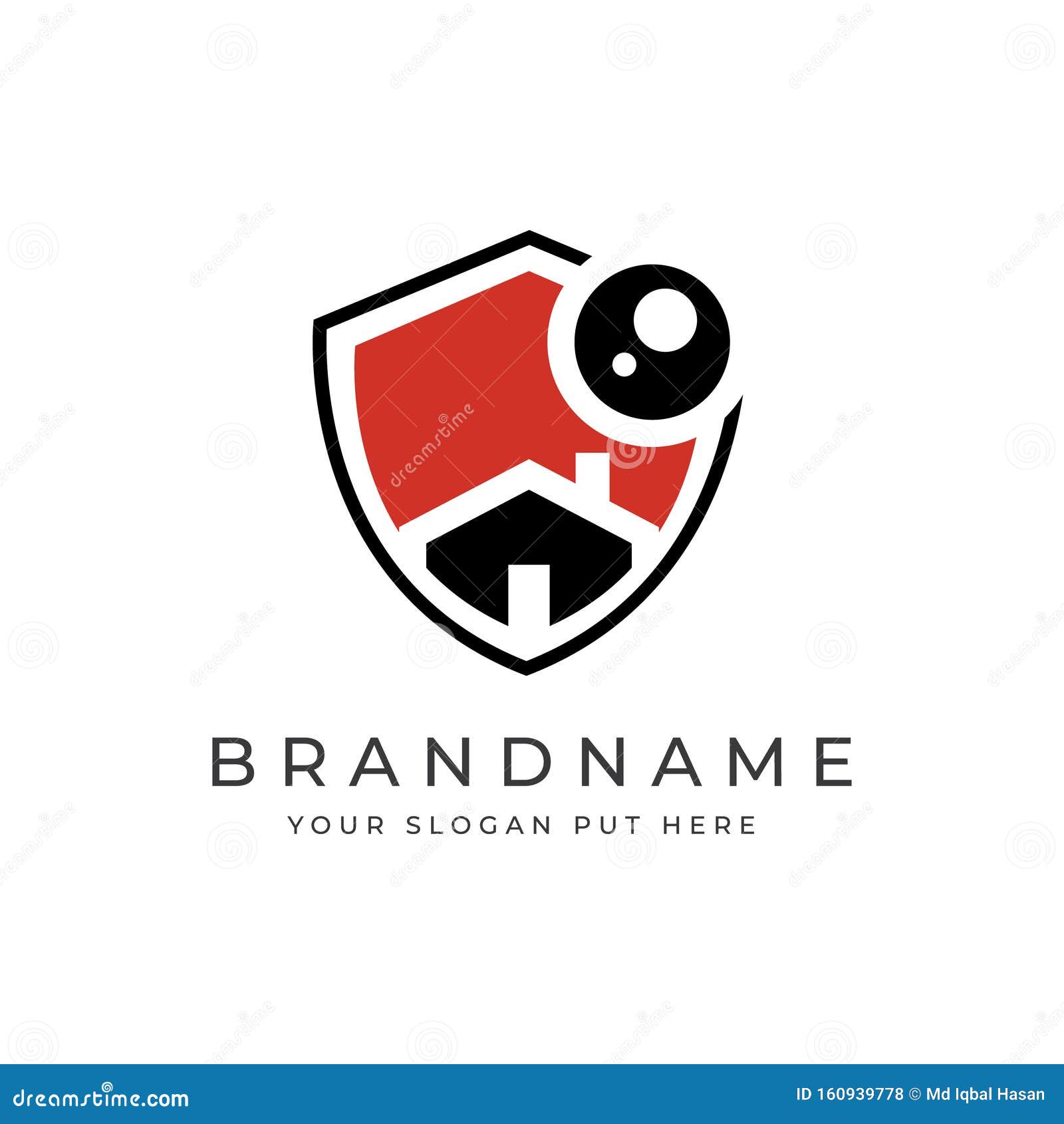 Creative and Modern Home Security Install Logo Design Template Vector ...