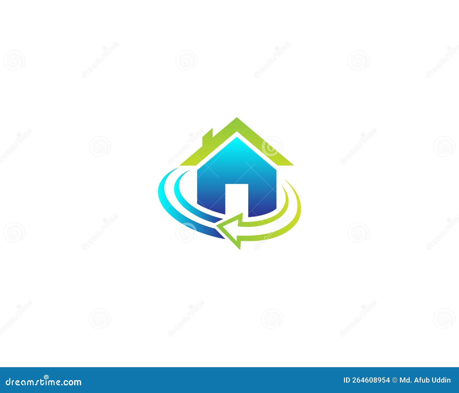 Creative House and Arrow Logo Design Stock Vector - Illustration of ...