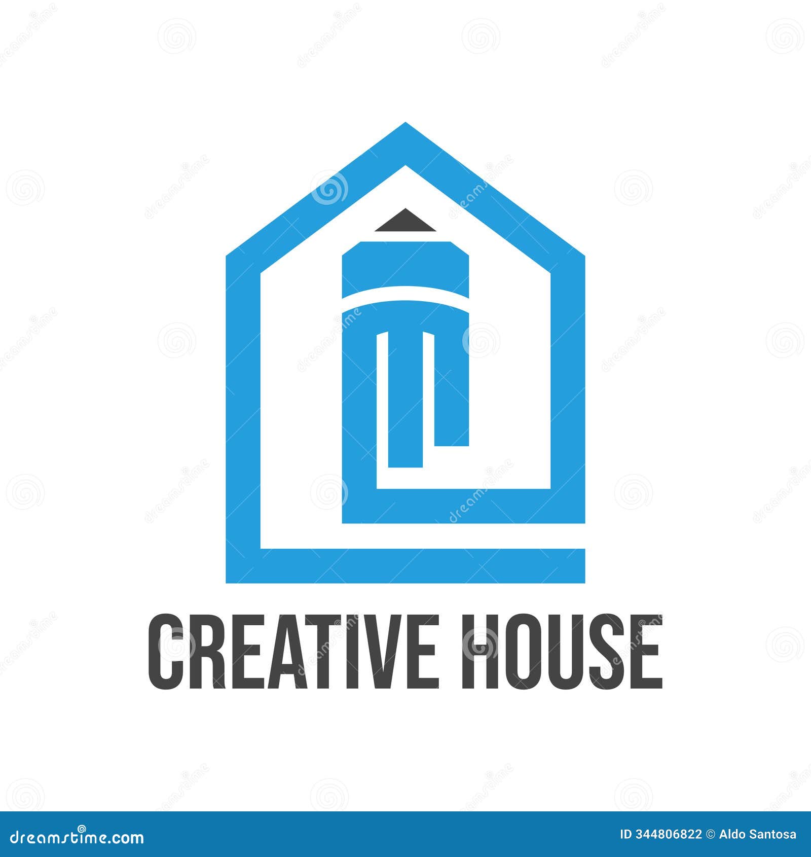 Creative House Silhouette Icon Logo Cartoon Vector | CartoonDealer.com ...