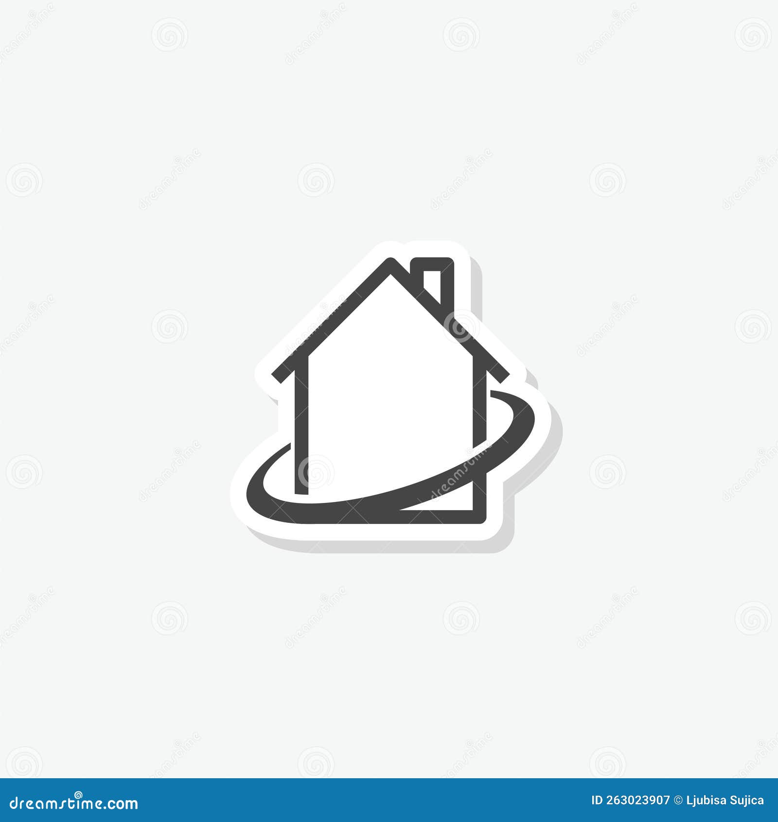 Creative House Logo Design Sticker Stock Vector - Illustration of ...