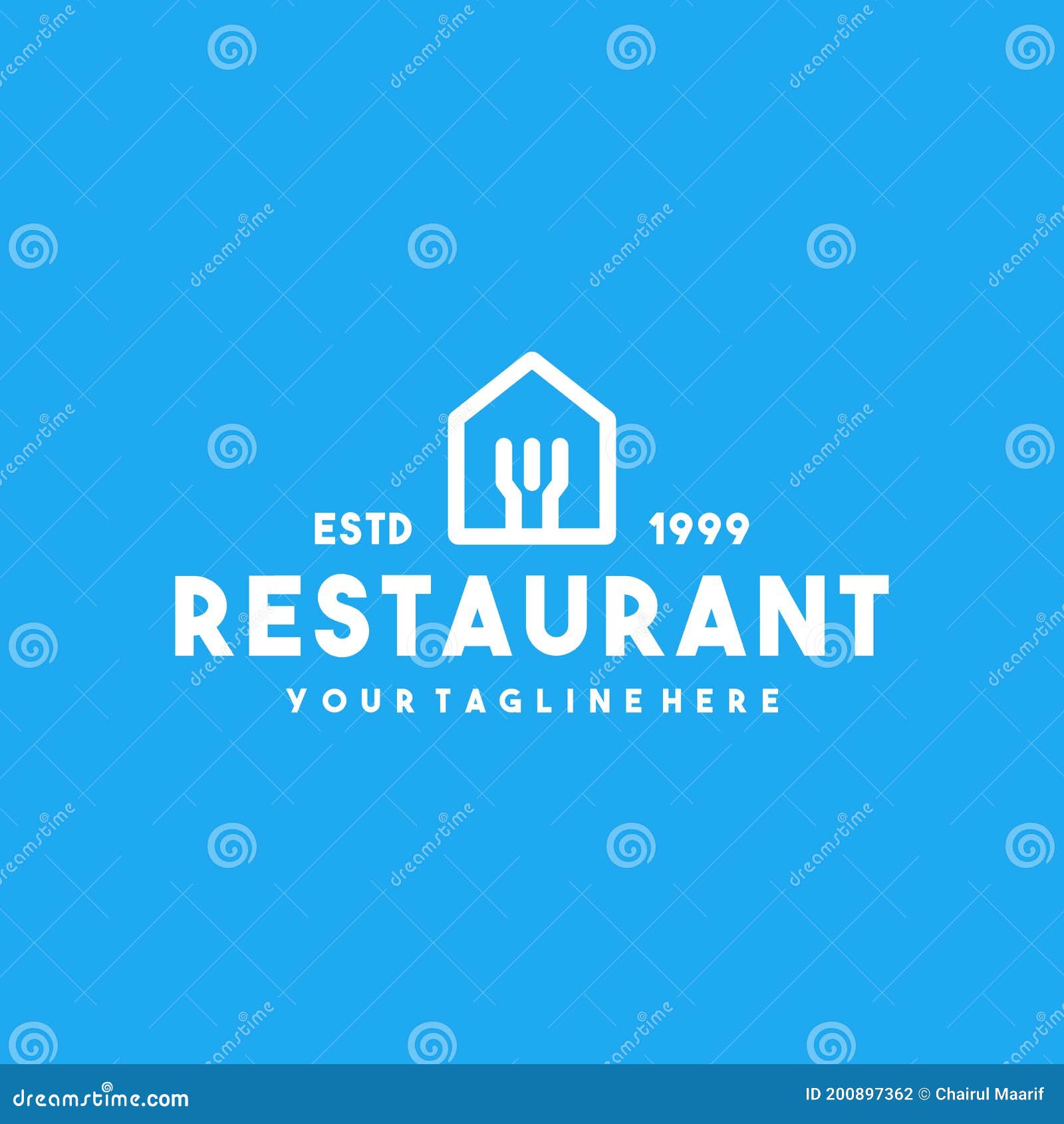 Creative House Restaurant Logo Design Stock Illustration - Illustration ...
