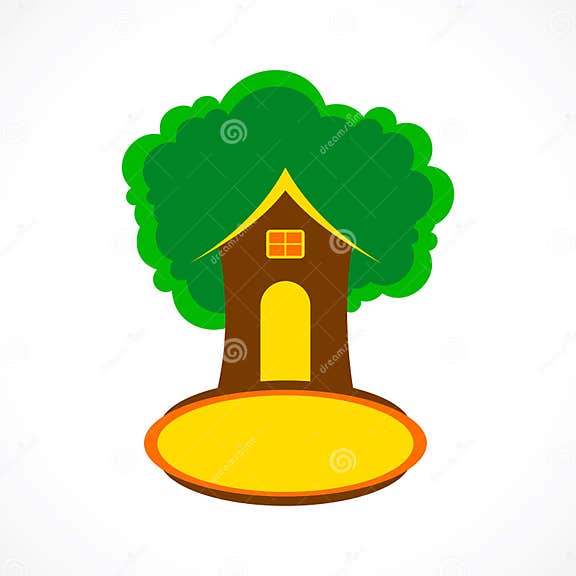 Creative house tree icon stock vector. Illustration of bamboo - 41372042