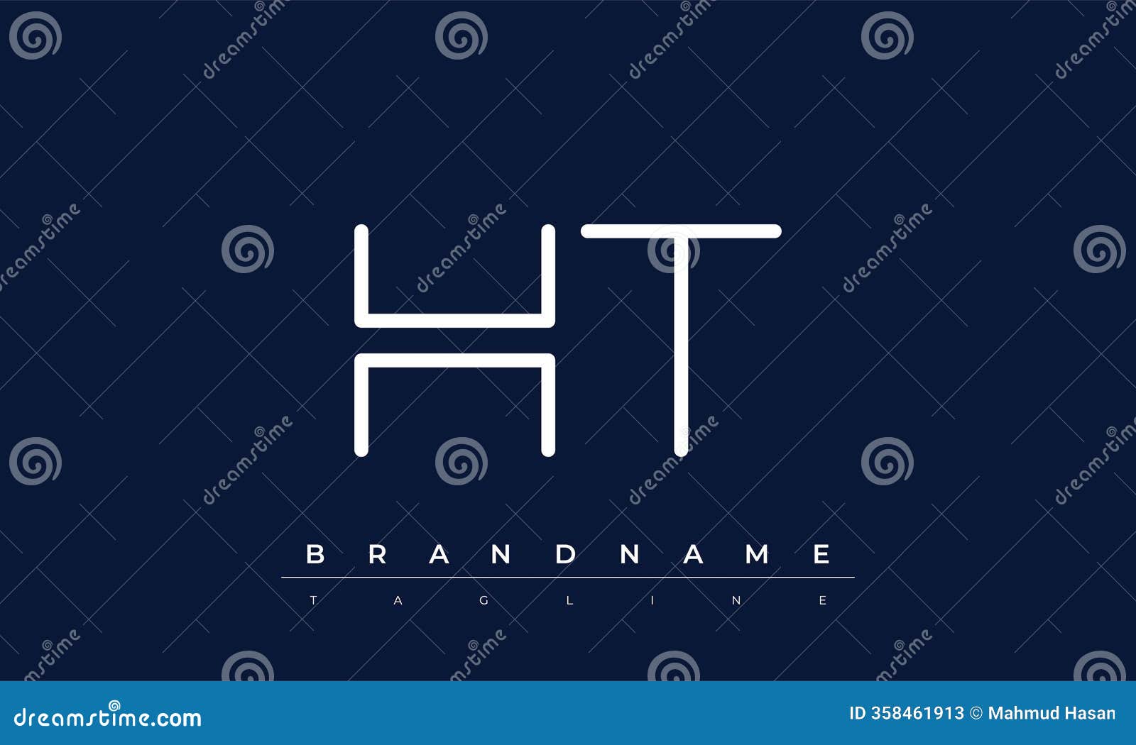 Creative HT Letter Initial Logo Vector Image Stock Vector ...