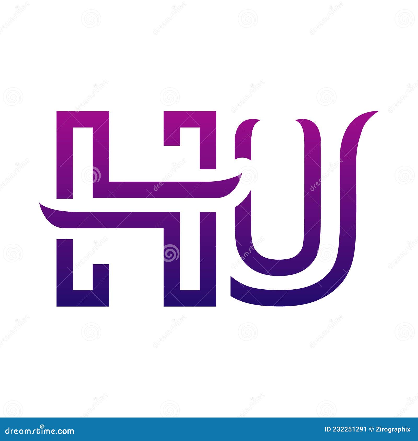 Creative HU Logo Icon Design Stock Vector - Illustration of icon, logos ...