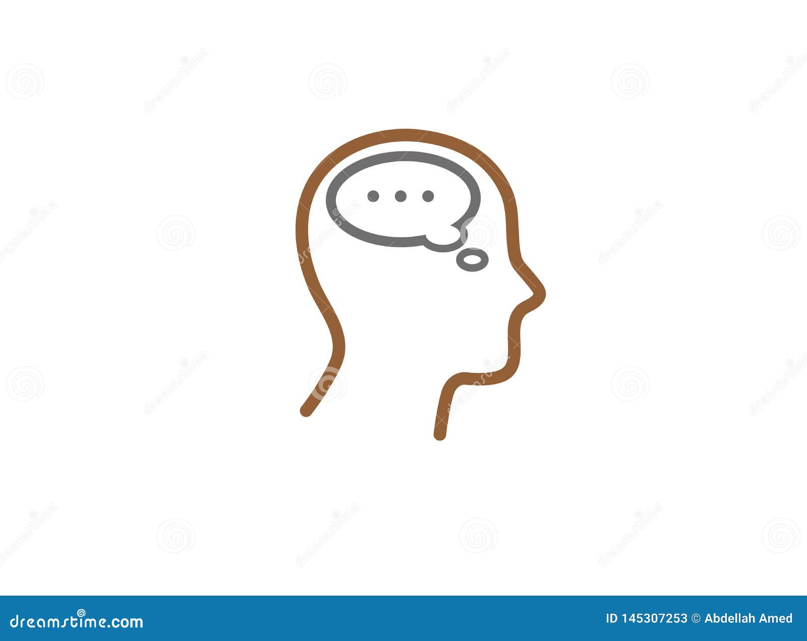 Creative Human Head Chat Logo Stock Vector - Illustration of creative ...