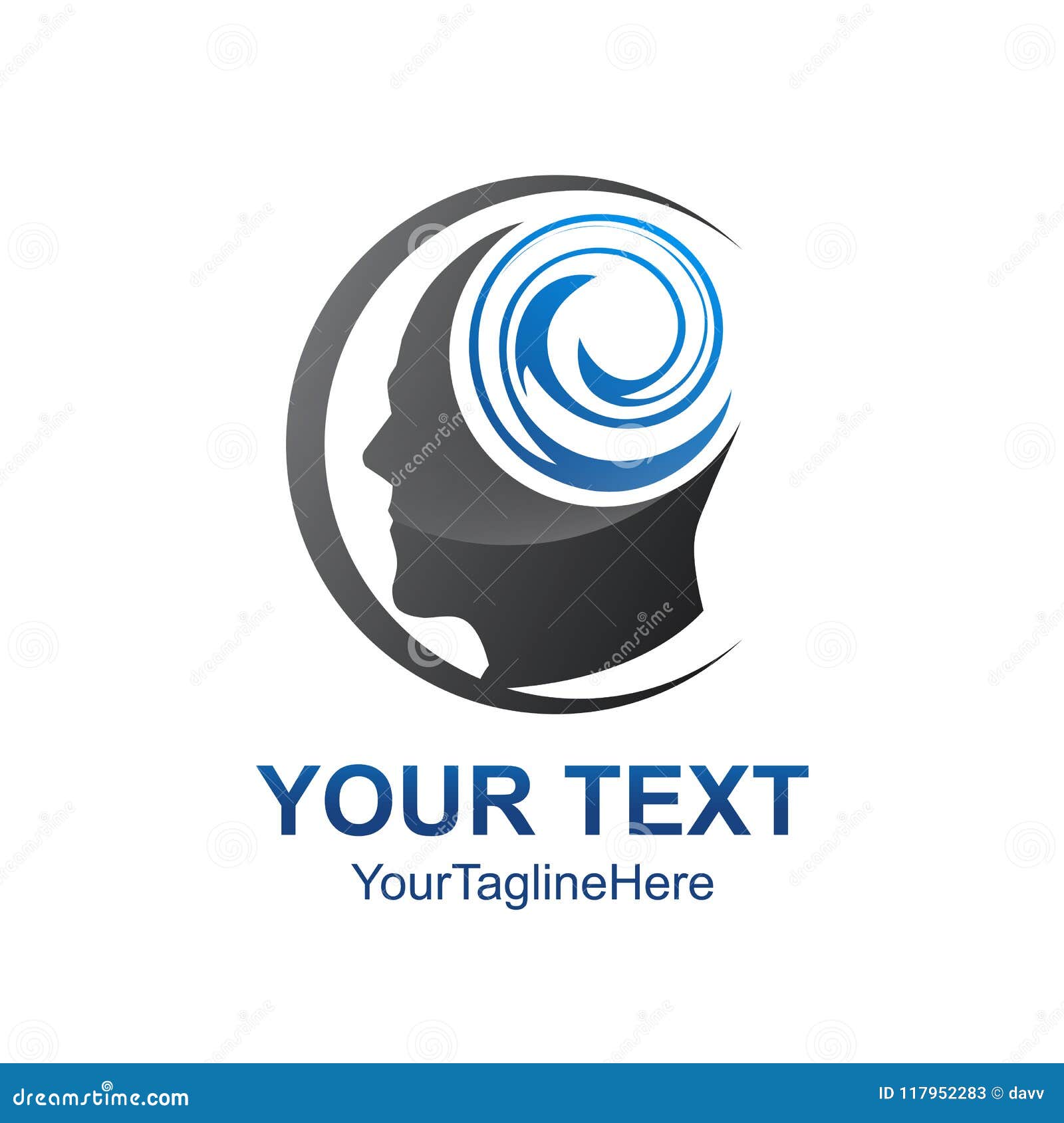 Creative Human Head Vector Logo Template Design. Learning, Education ...