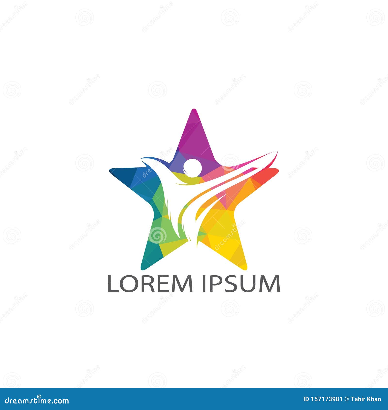 Active Human Character Logo Design. Stock Vector - Illustration of ...