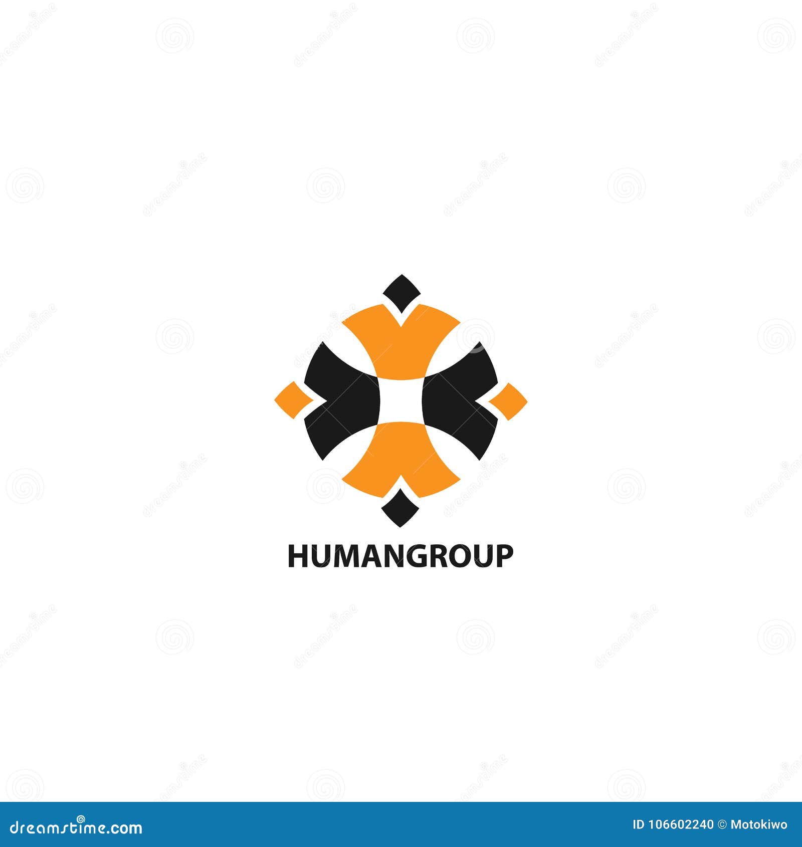 Creative Human Resource Logo Design Idea. Stock Illustration ...