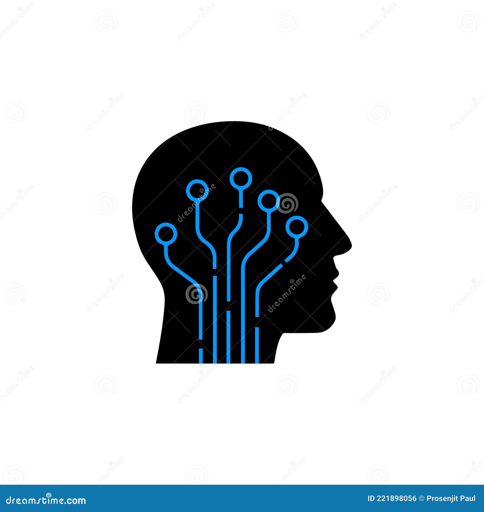 Creative human tech icon stock vector. Illustration of concept - 221898056