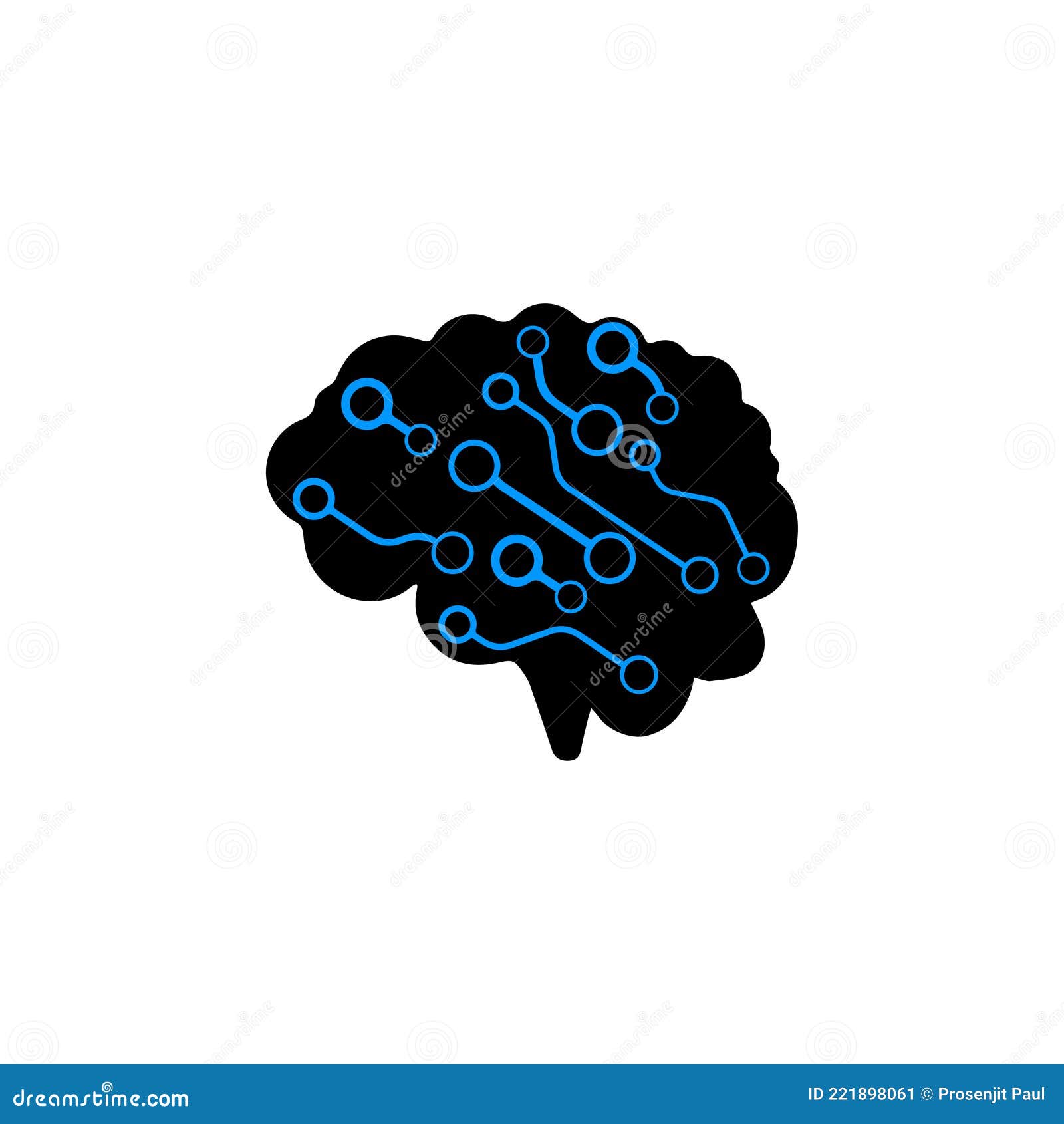 Creative human tech icon stock vector. Illustration of brain - 221898061
