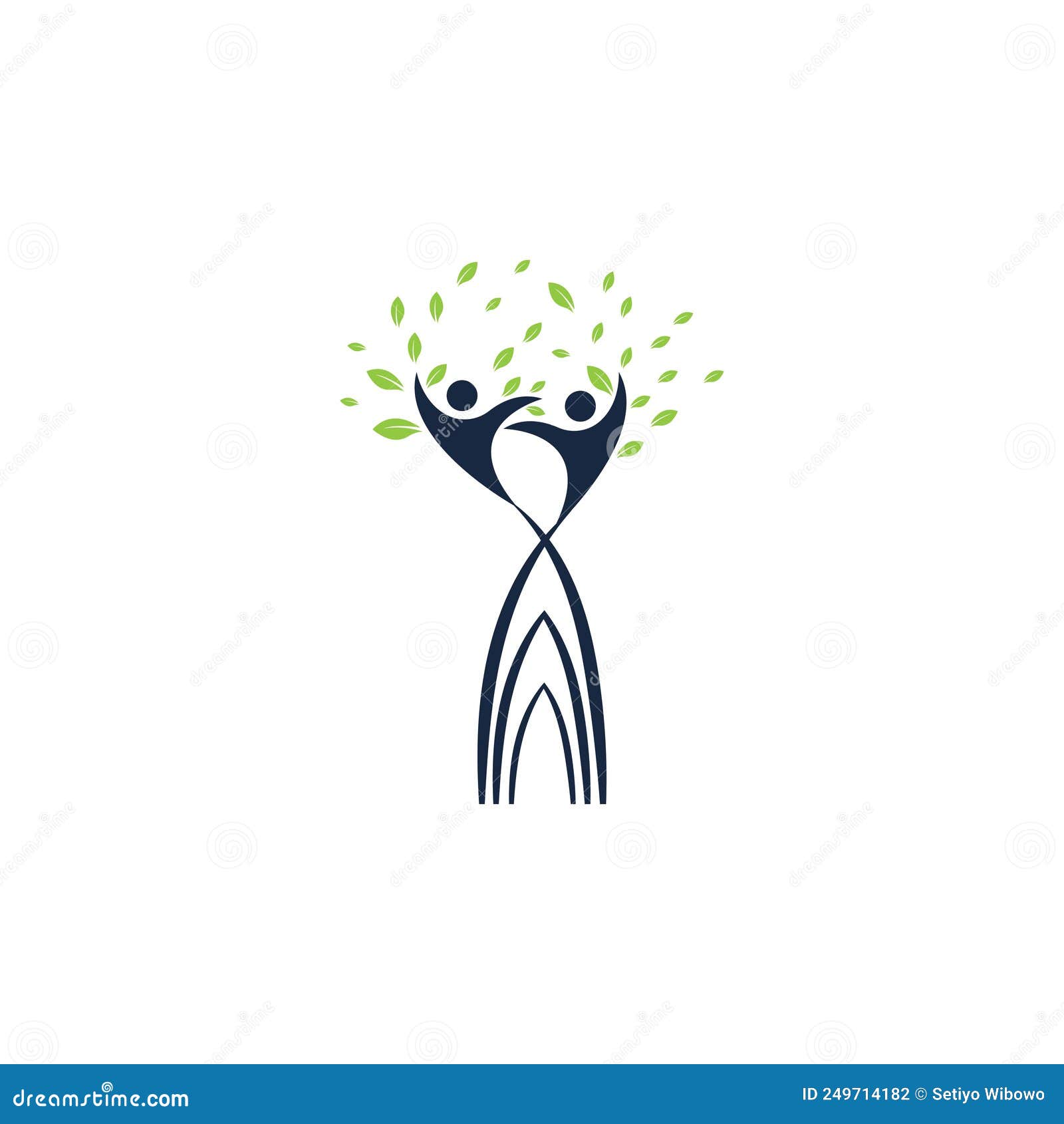 Creative Human Tree Concept Logo Design Template Stock Vector ...